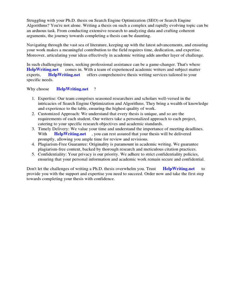 Search Engine PHD Thesis | PDF | Search Engine Optimization | Thesis
