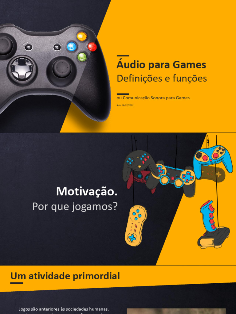 Aula Game Audio | PDF | Videogames | Aprendizado