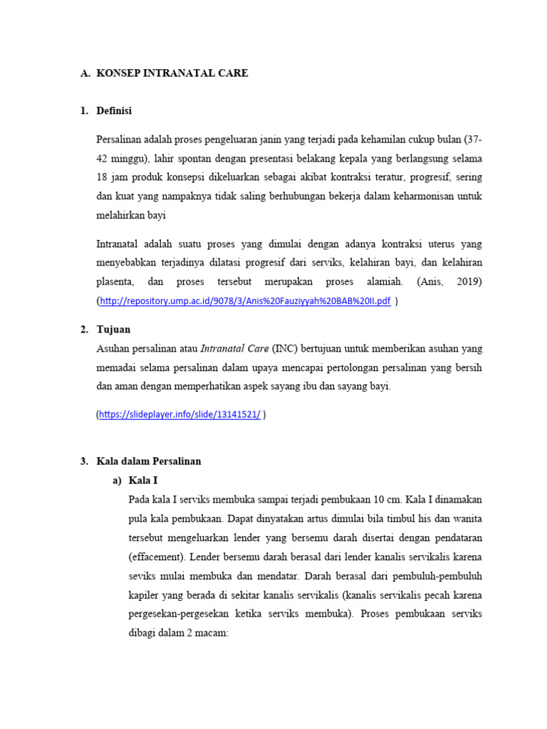 Konsep Intranatal Care | PDF | Kesehatan Holistik