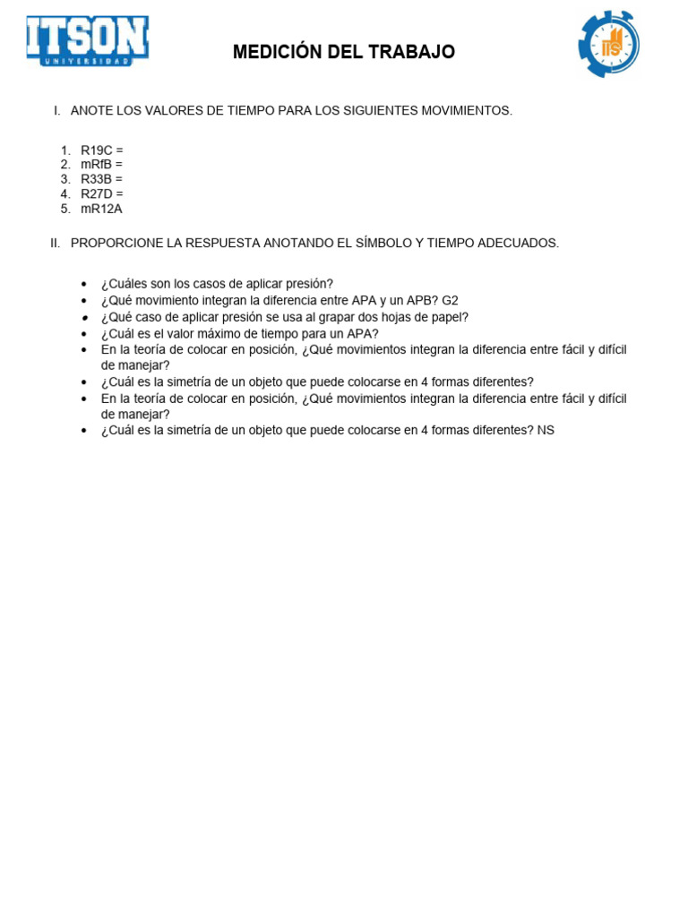 Actividad 7. Ejercicio Técnica MTM | PDF