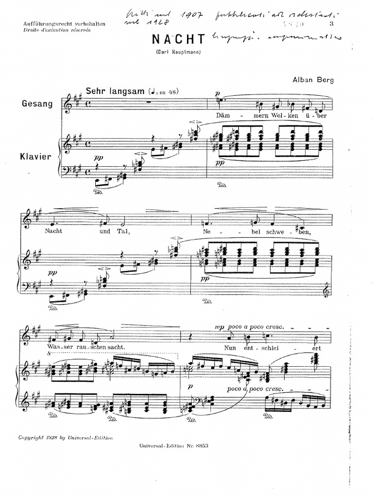 Nr. 1, 2 Aus Sieben Frühe Lieder - Alban Berg | PDF