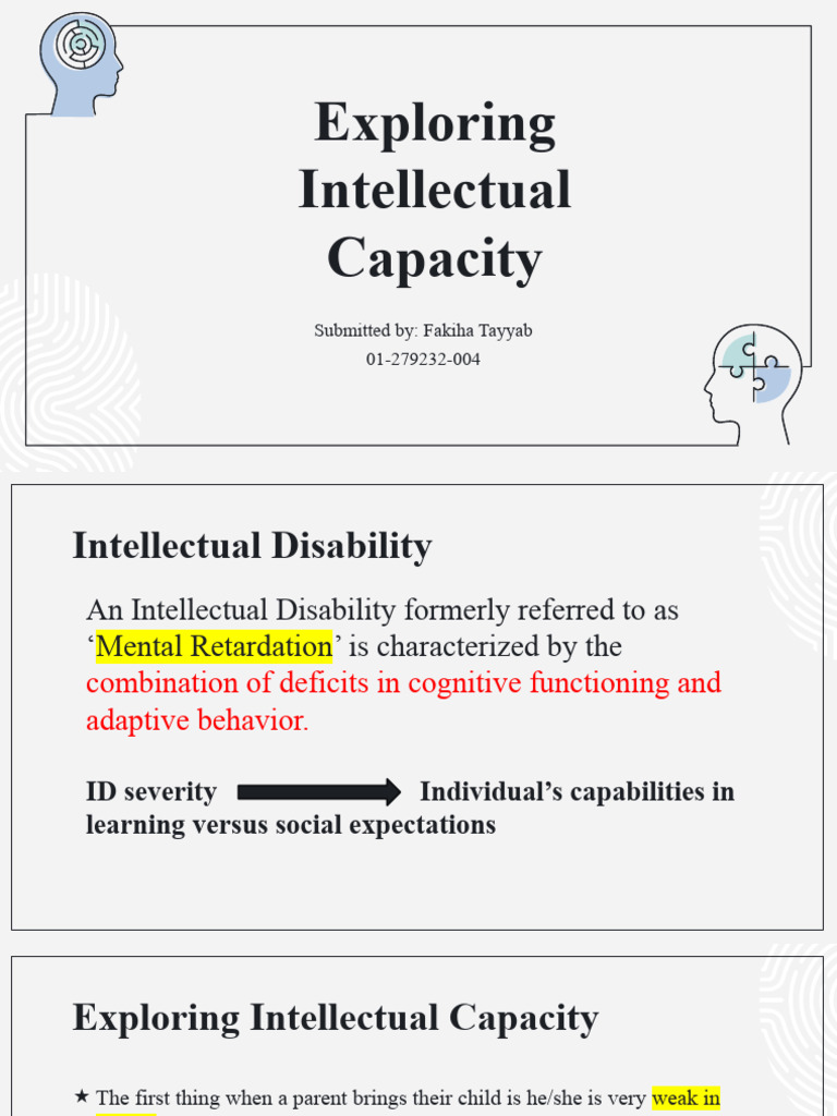 Understanding Intellectual Disability | PDF | Intellectual Disability ...