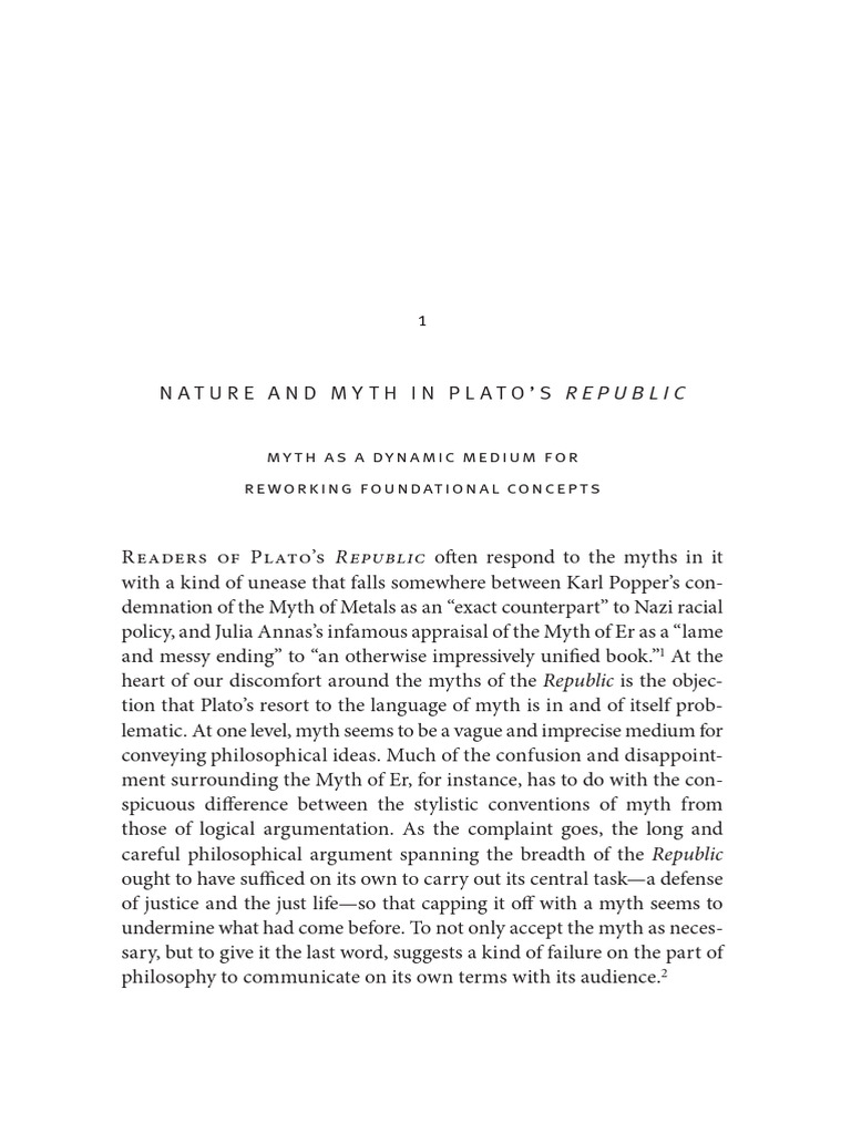 1 Nature and Myth in Plato's Republic | PDF | Plato