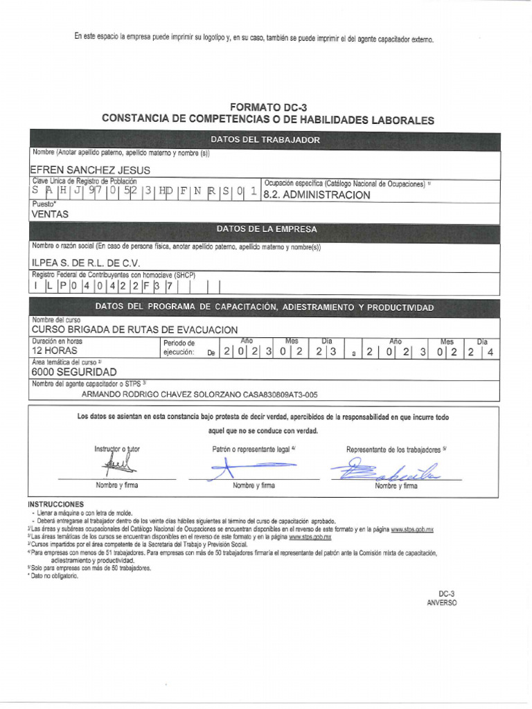 dc3 Evacuacion | PDF