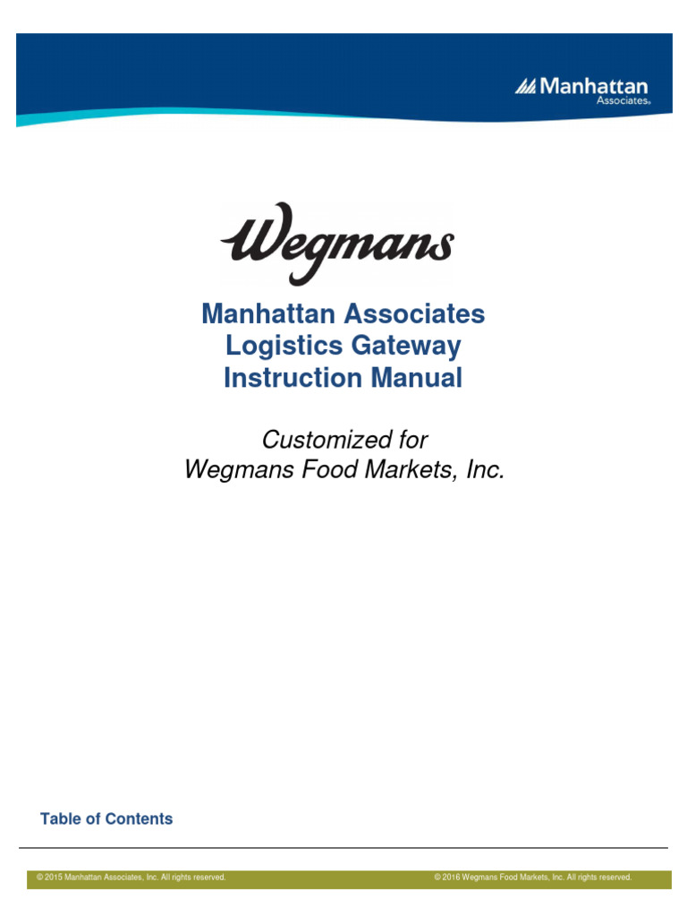 Wegmans TMS January 2016 Carrier Training Document | PDF
