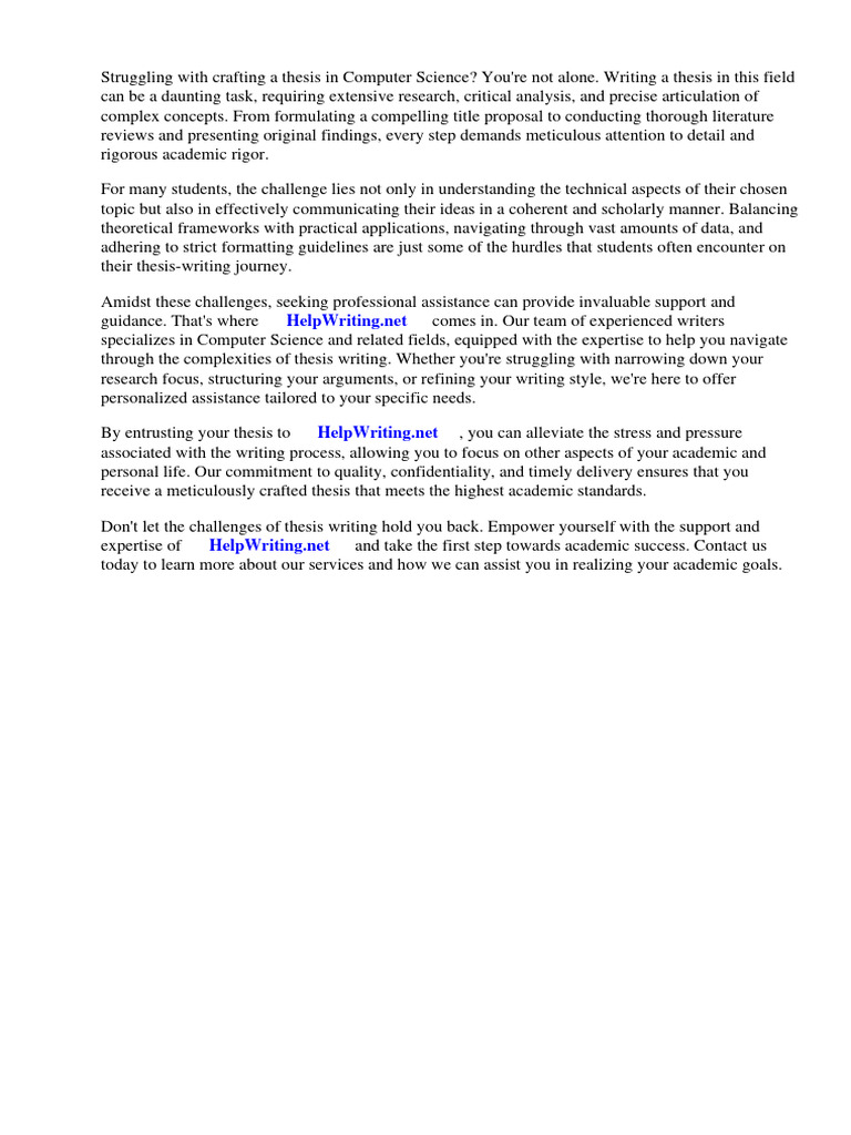 Computer Science Thesis Title Proposal | PDF | Computers