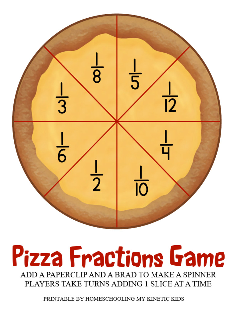 Pizza Fractions GAME | PDF