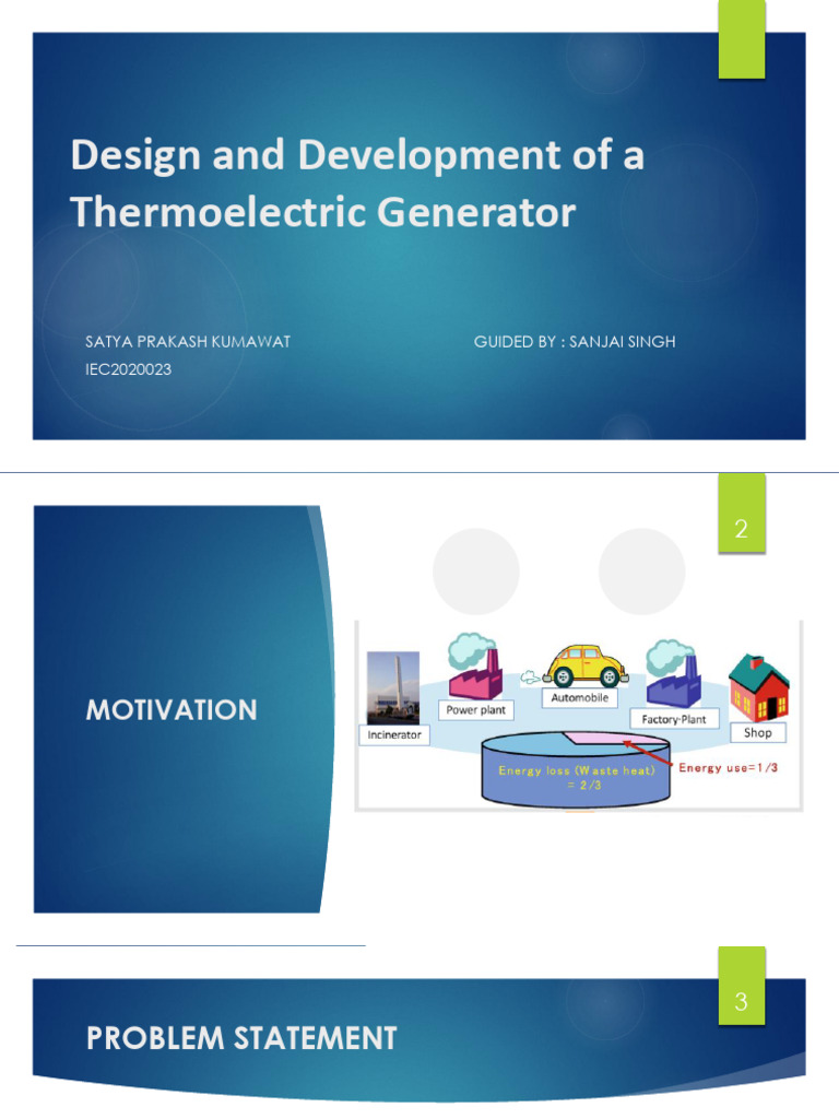 Design and Development of Thermoelectric Generator | PDF ...