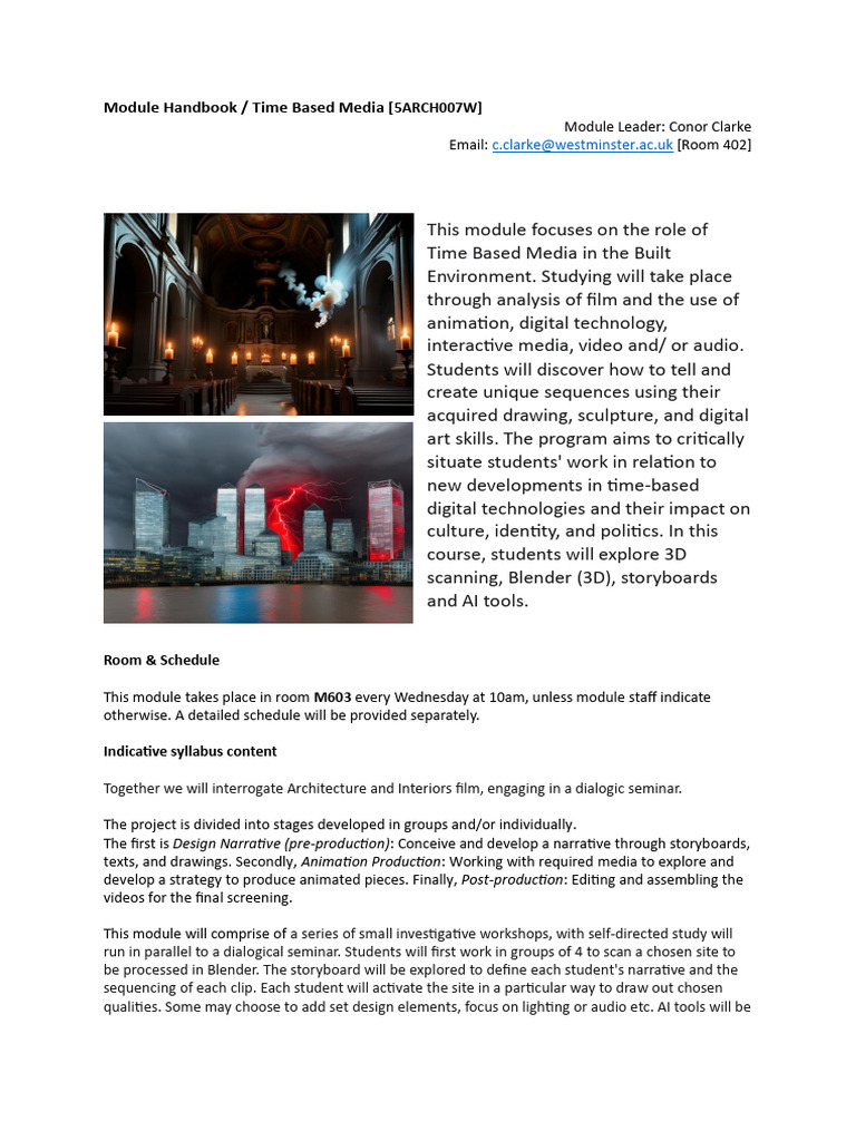 Time-Based Media in Architecture Module | PDF | Plagiarism | Human ...