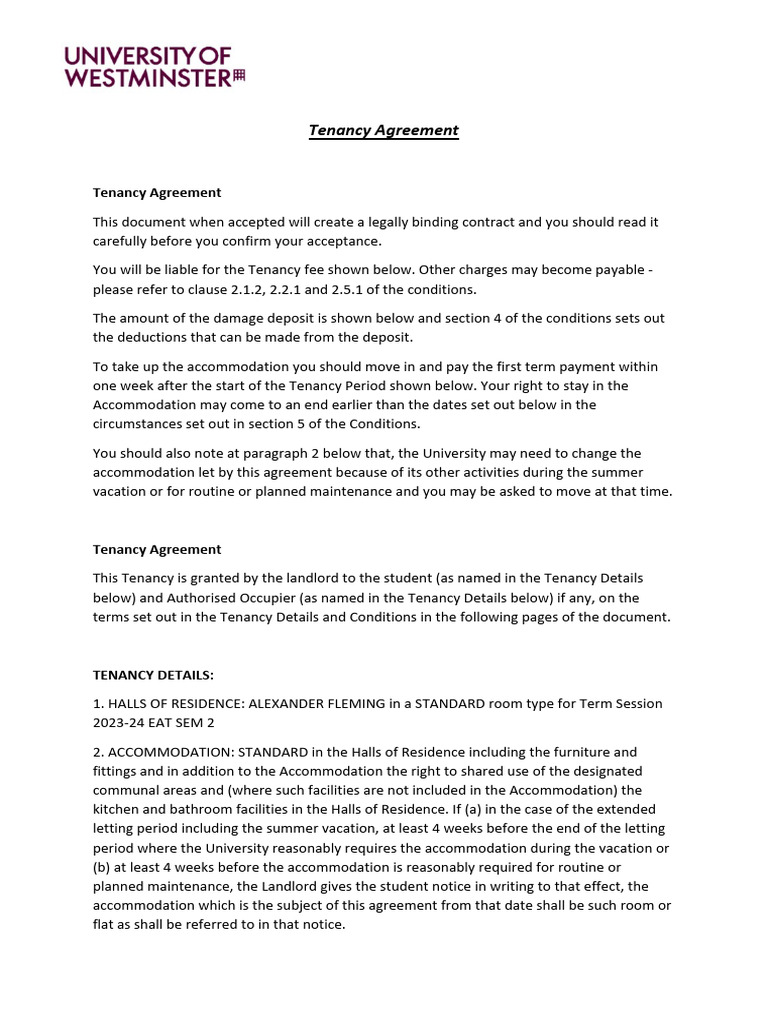 Document | PDF | Leasehold Estate | Lease