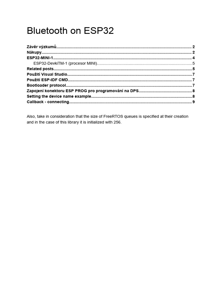 Bluetooth On ESP32 | PDF