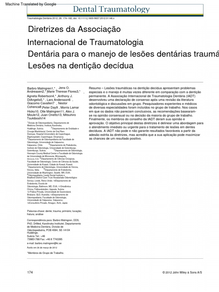 Dental Traumatology - 2012 - Malmgren - International Association of ...