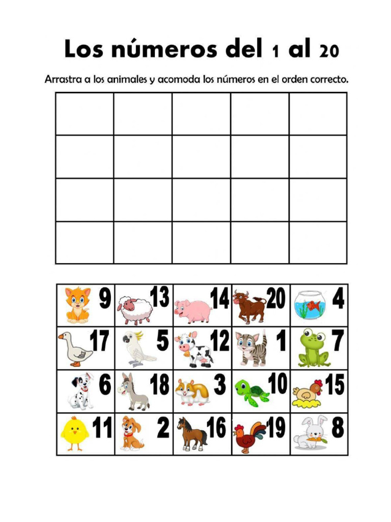 Números 1 20 | PDF