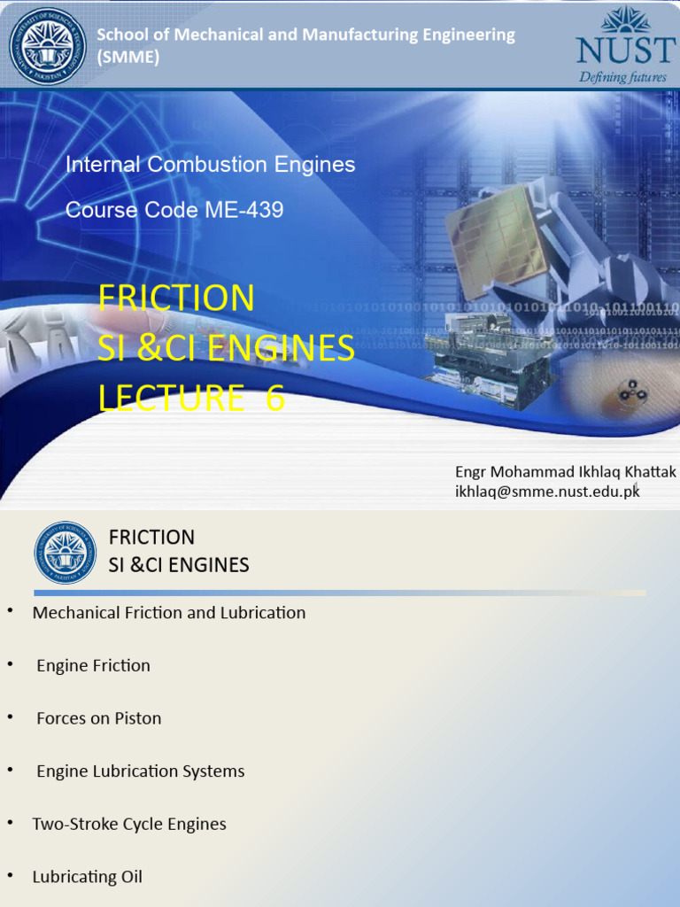 Engine Friction and Lubrication Insights | PDF | Internal Combustion ...