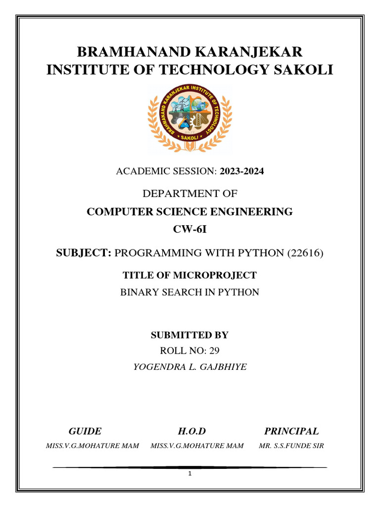 @22616 PWP MicroProject | PDF