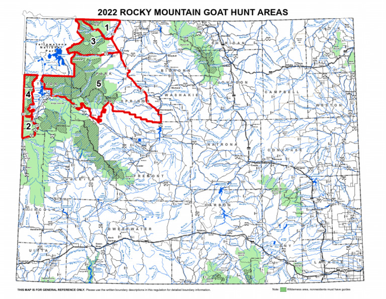 Mountain Goat Hunt Areas 2022 | PDF