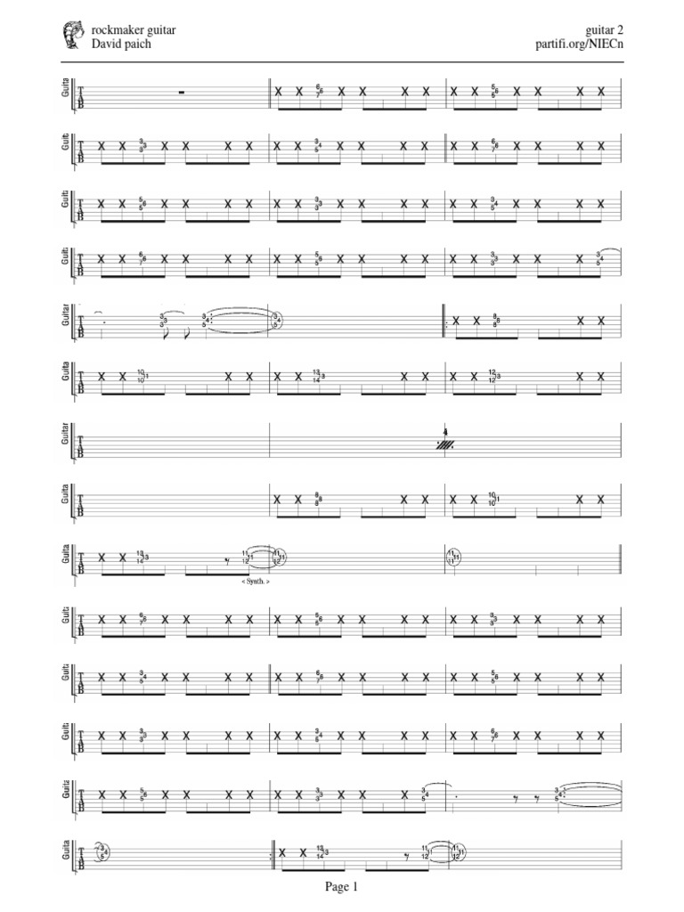 Rockmaker Guitar by David Paich | PDF