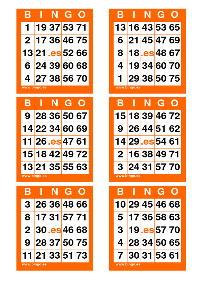 Números de Bingo y Combinaciones | PDF