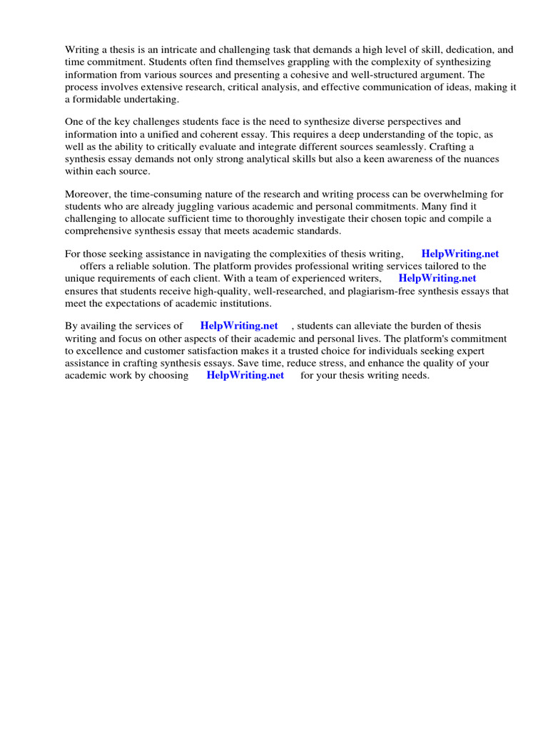 Synthesis Essay Tips | PDF | Essays | Dialectic