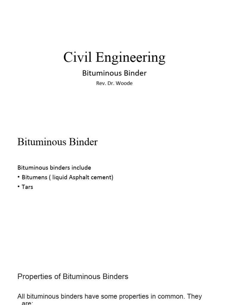 Civil Engineering Bitumen-1 | PDF