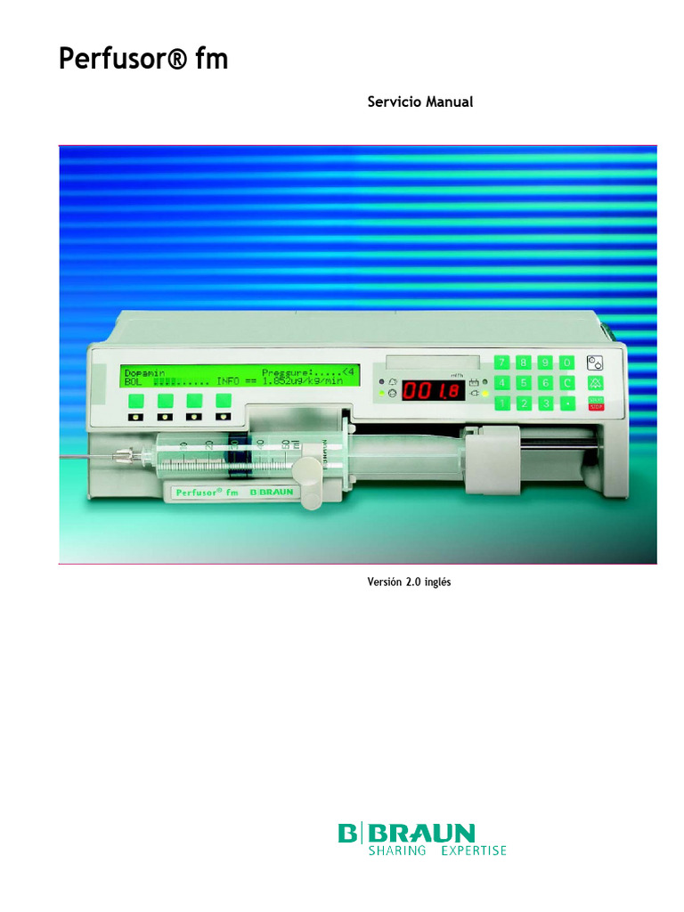 B.braun Perfusor Fm - Service Manual | PDF | Software | Ingenieria Eléctrica