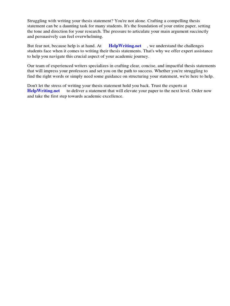 Crafting Effective Thesis Statements | PDF | Essays | Thesis