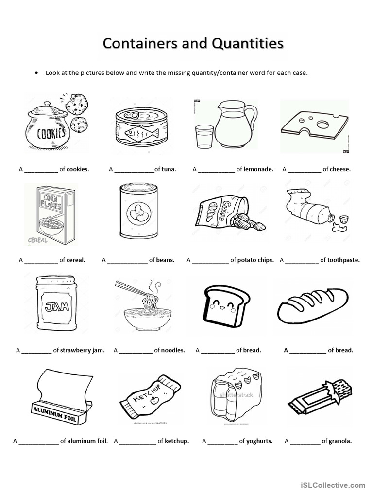 Containers and Quantities | PDF