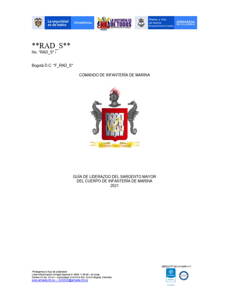 Guia de Liderazgo Del Sargento Mayor de Infanteria de Marina 2021 - 10 ...