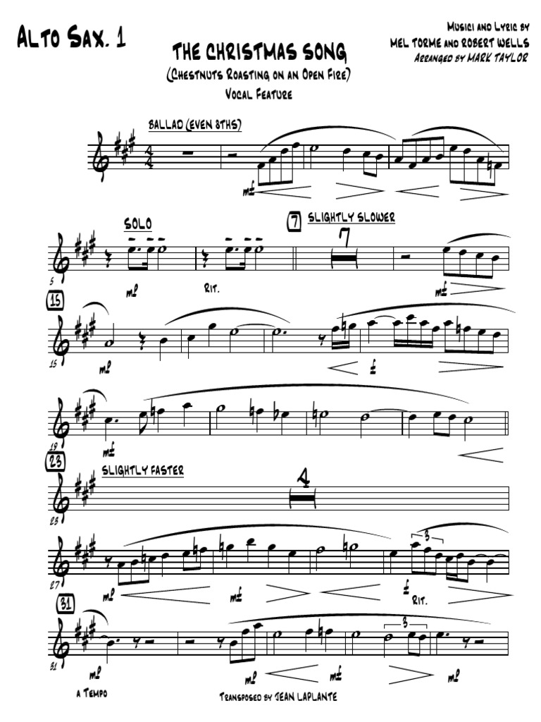 The Christmas Song - Alto Sax. 1 | PDF