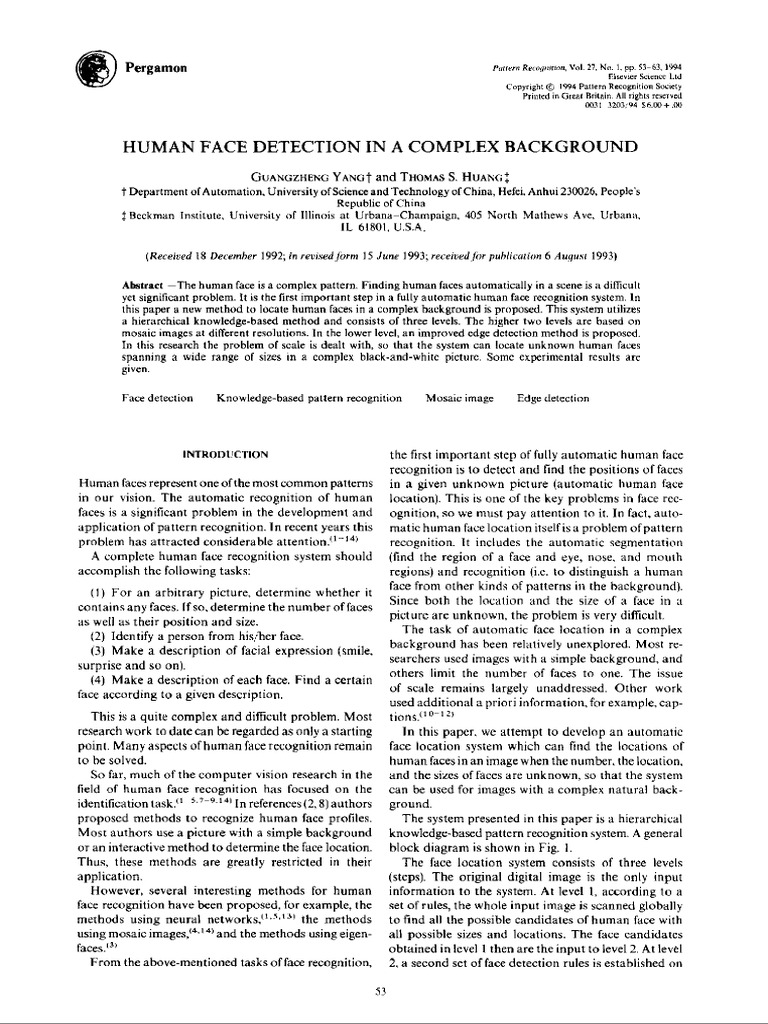 Yang 1994 | PDF | Image Segmentation | Computer Science