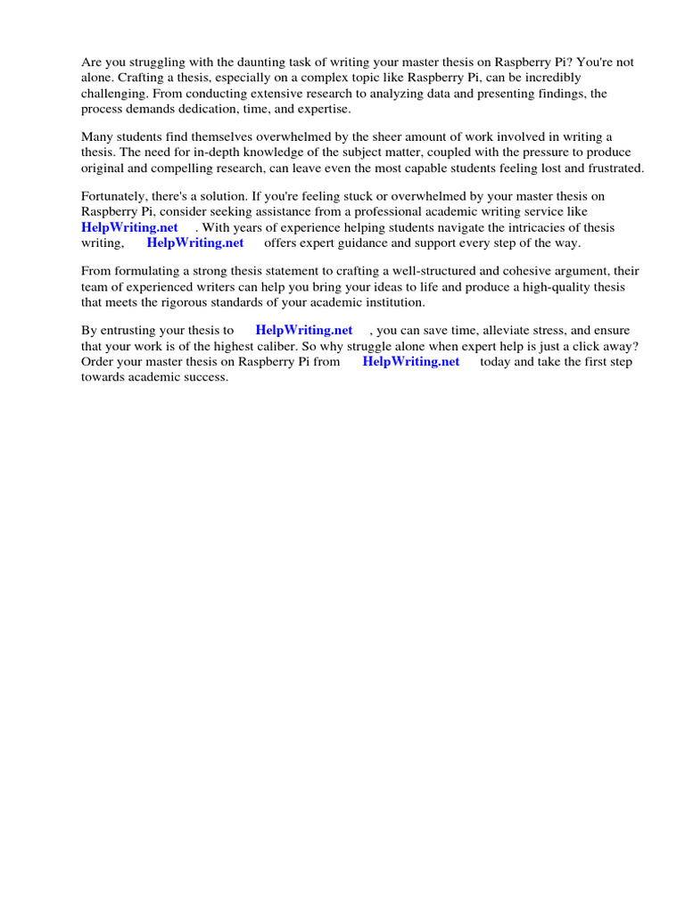 Master Thesis Raspberry Pi | PDF | Raspberry Pi | Computer Architecture