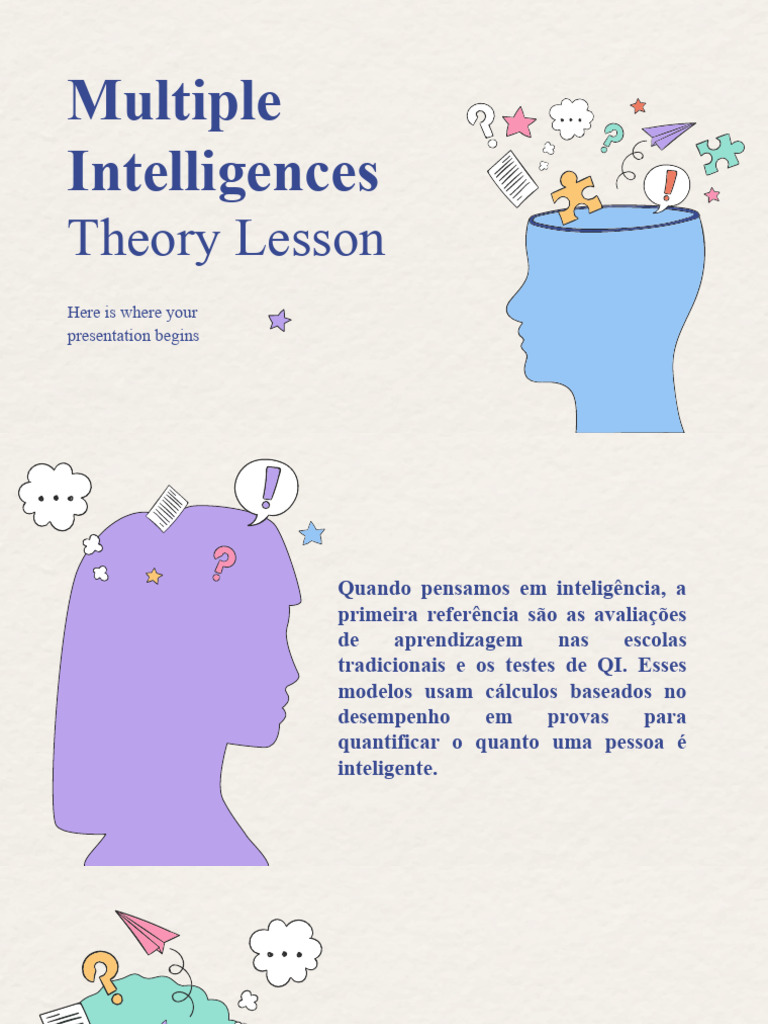 Multiple Intelligences Theory Lesson by Slidesgo | PDF | Inteligência ...