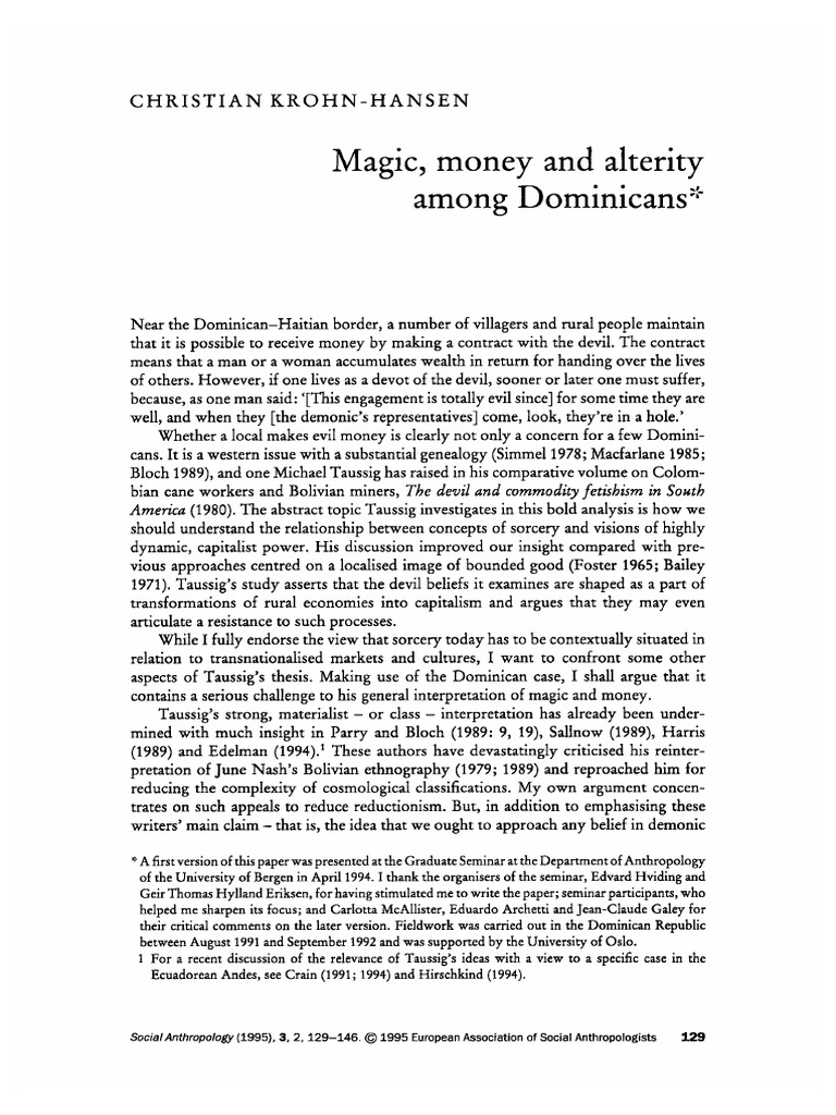 Dinheiro-Magic Money and Alterity | PDF | Faith Healing | Dominican ...
