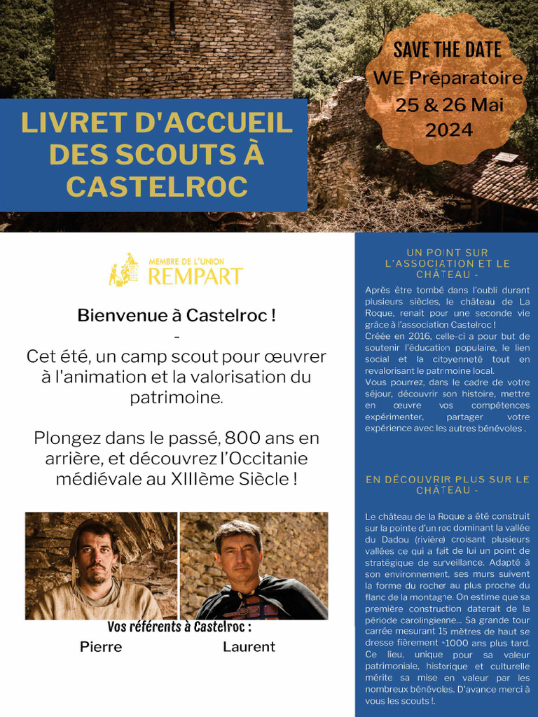 Livret Accueil Scouts 2024 | PDF