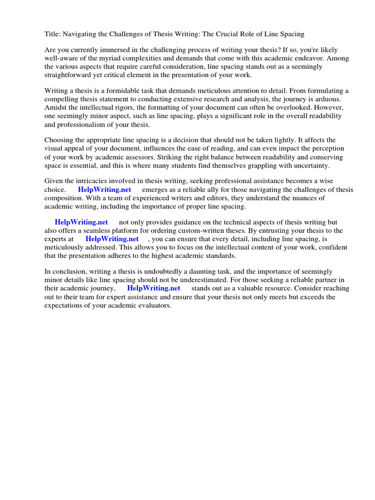 Thesis Writing Line Spacing | PDF | Paragraph | Microsoft Word