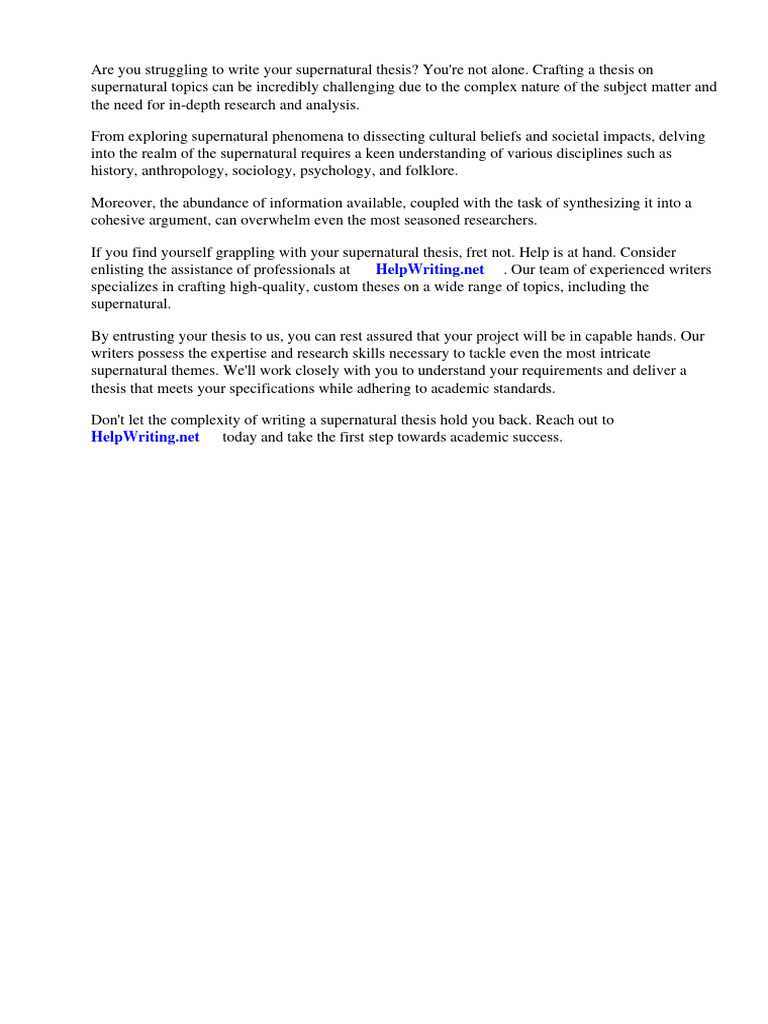 Supernatural Thesis | Download Free PDF | Macbeth
