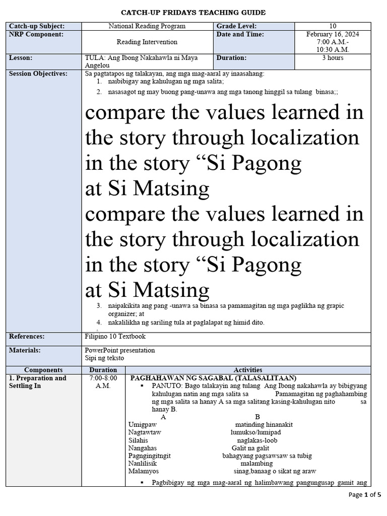 NRP Lesson Plan | PDF