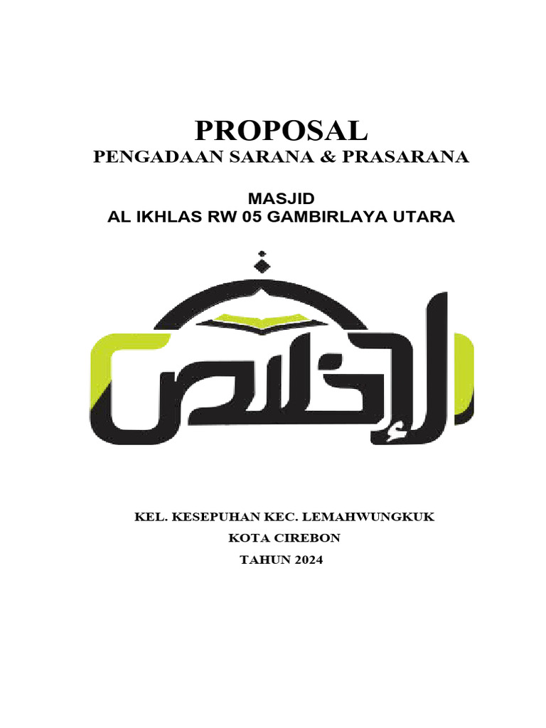 Proposal Masjid Assalam | PDF