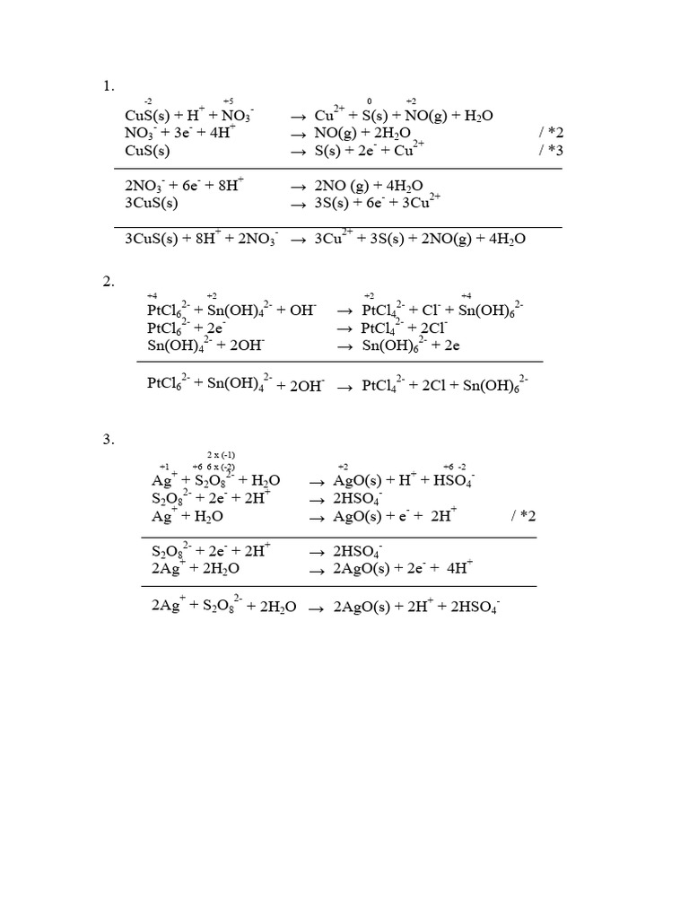REDOKS REAKCIJE Rijeseni Primjeri | PDF