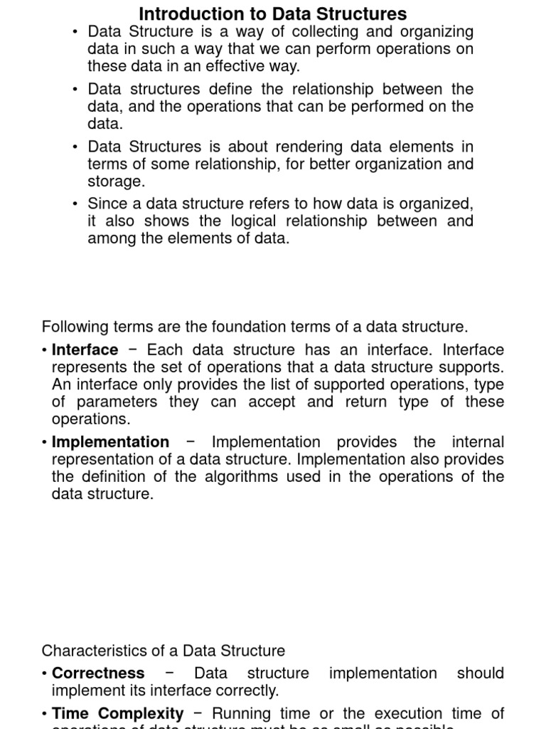 Data Structures and Algorithm Lecture 1 | Download Free PDF | Data Type ... Data Structures and Algorithm Lecture 1 | Download Free PDF | Data Type ...