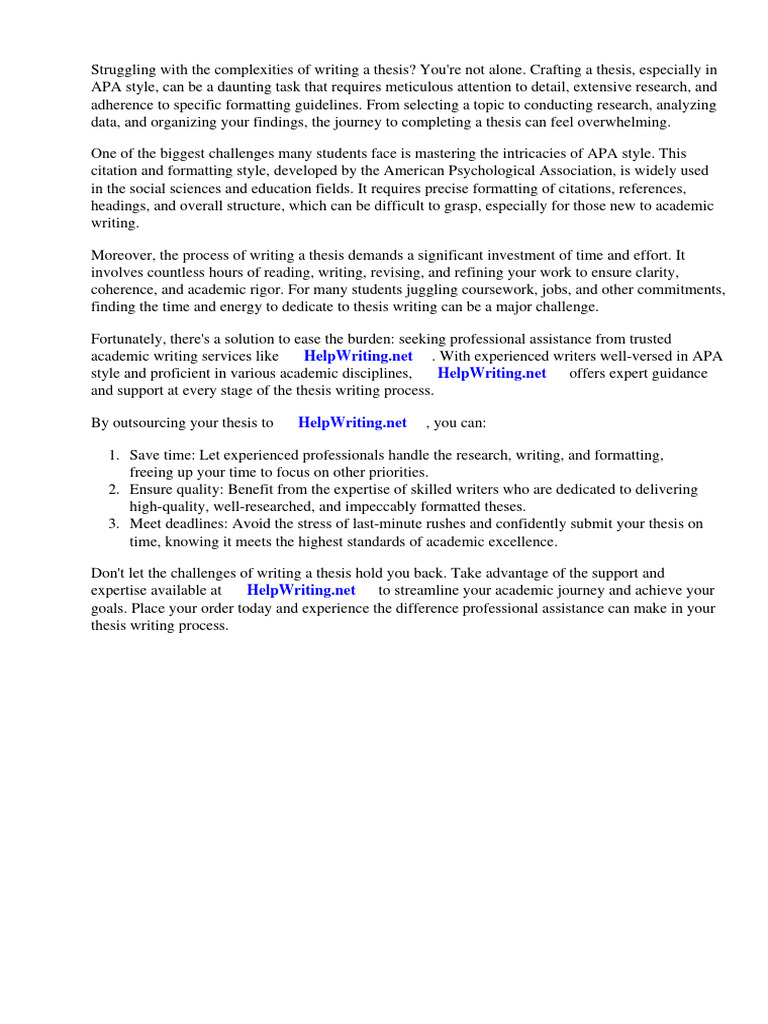 Thesis Apa Style Example | PDF | Apa Style | Thesis