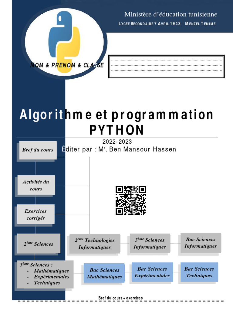 Cours de Mathématiques 4ème - Python | PDF | Logique mathématique ...