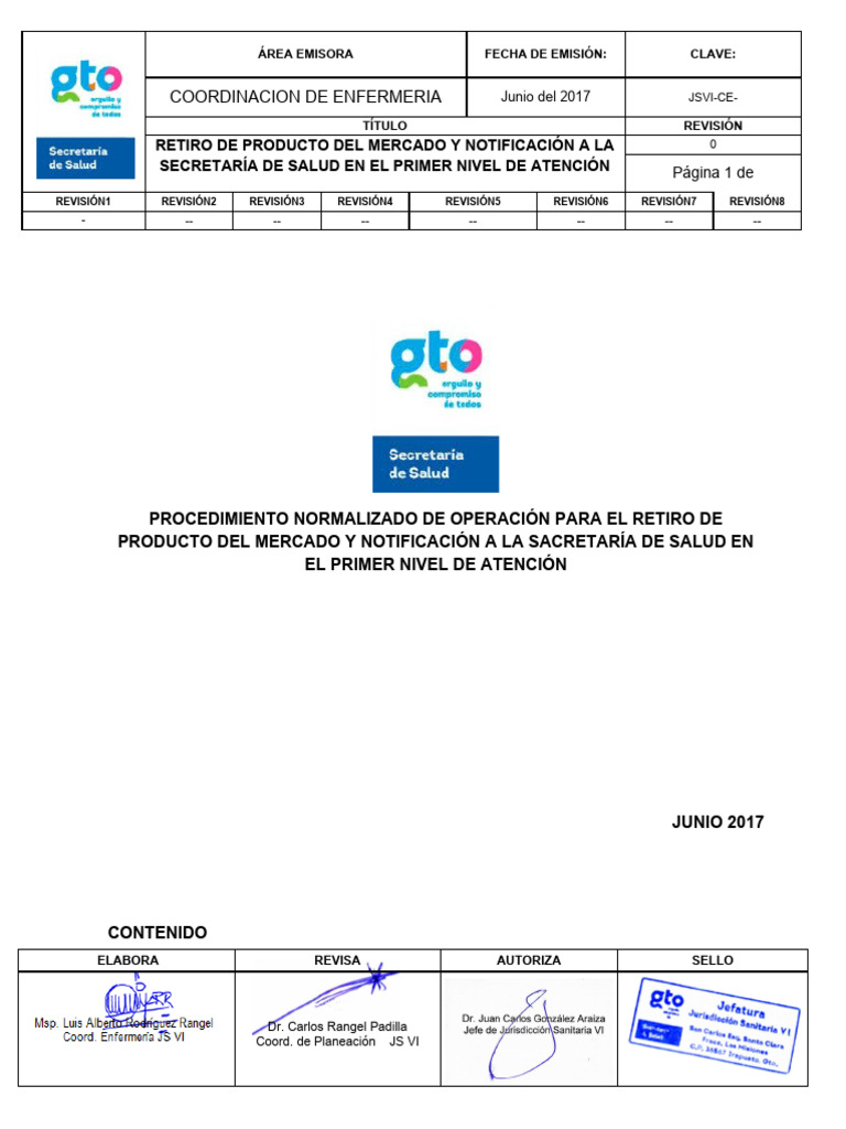 PNO Retiro de Producto | Descargar gratis PDF | Farmacia | Medicamentos ...
