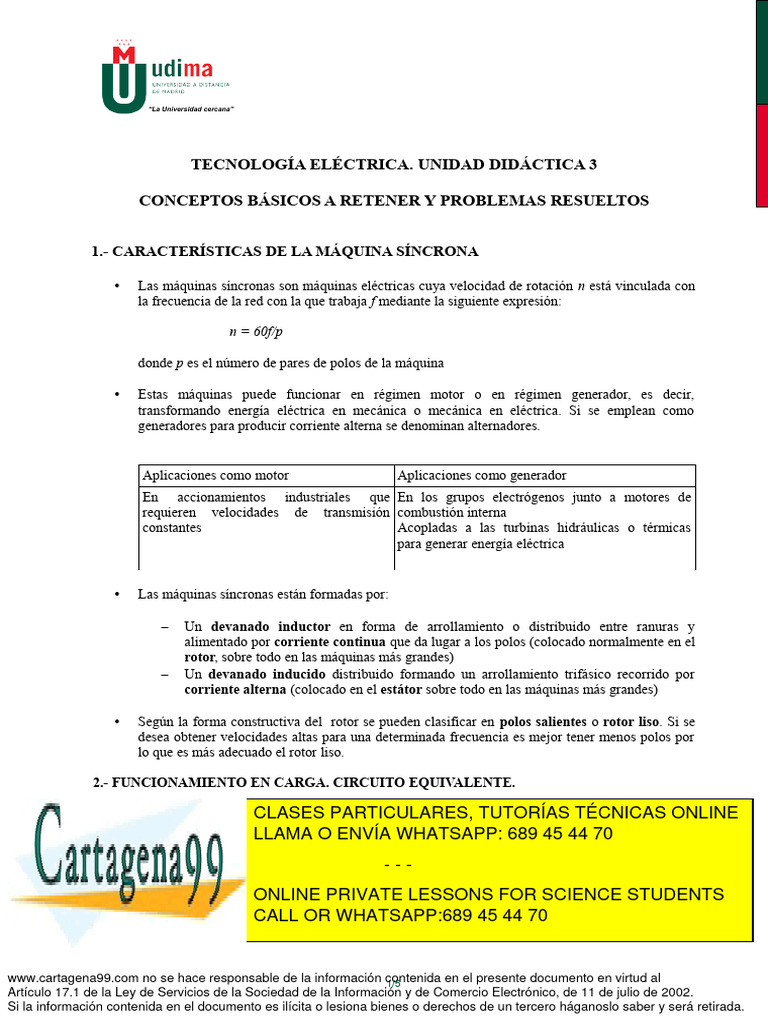 Conceptos Básicos y Problemas Resueltos - Udima | PDF | Generador eléctrico | Inductor