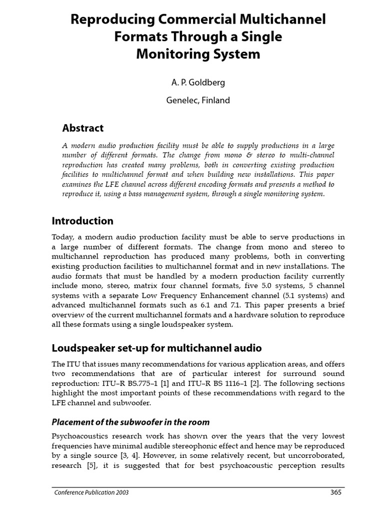 A.P.Goldberg-Reproducing Commercial Multichannel Formats Through A ... A.P.Goldberg-Reproducing Commercial Multichannel Formats Through A ...