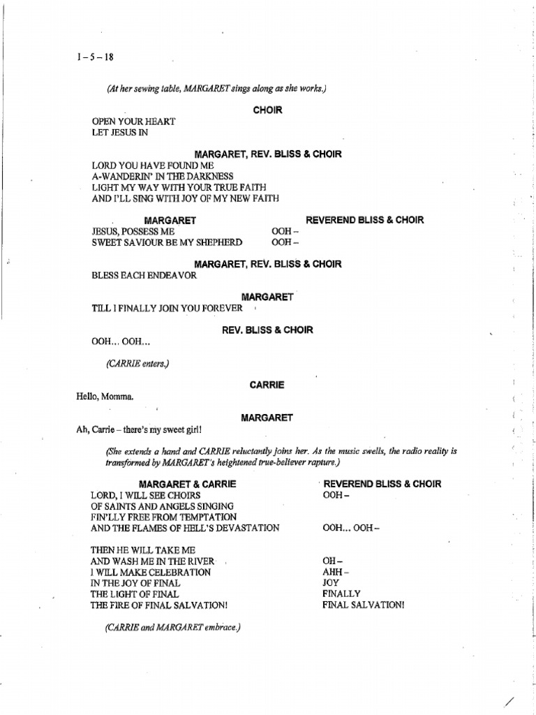 Carrie - and Eve Was Weak | PDF
