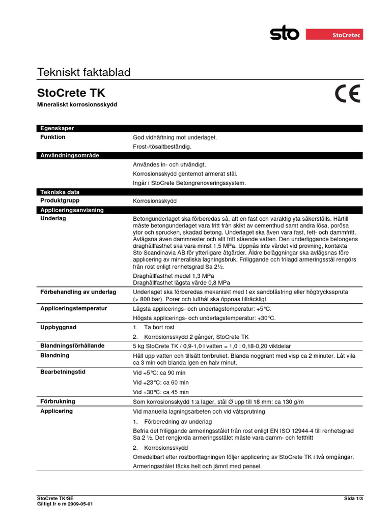StoCrete TK Tds SE | PDF