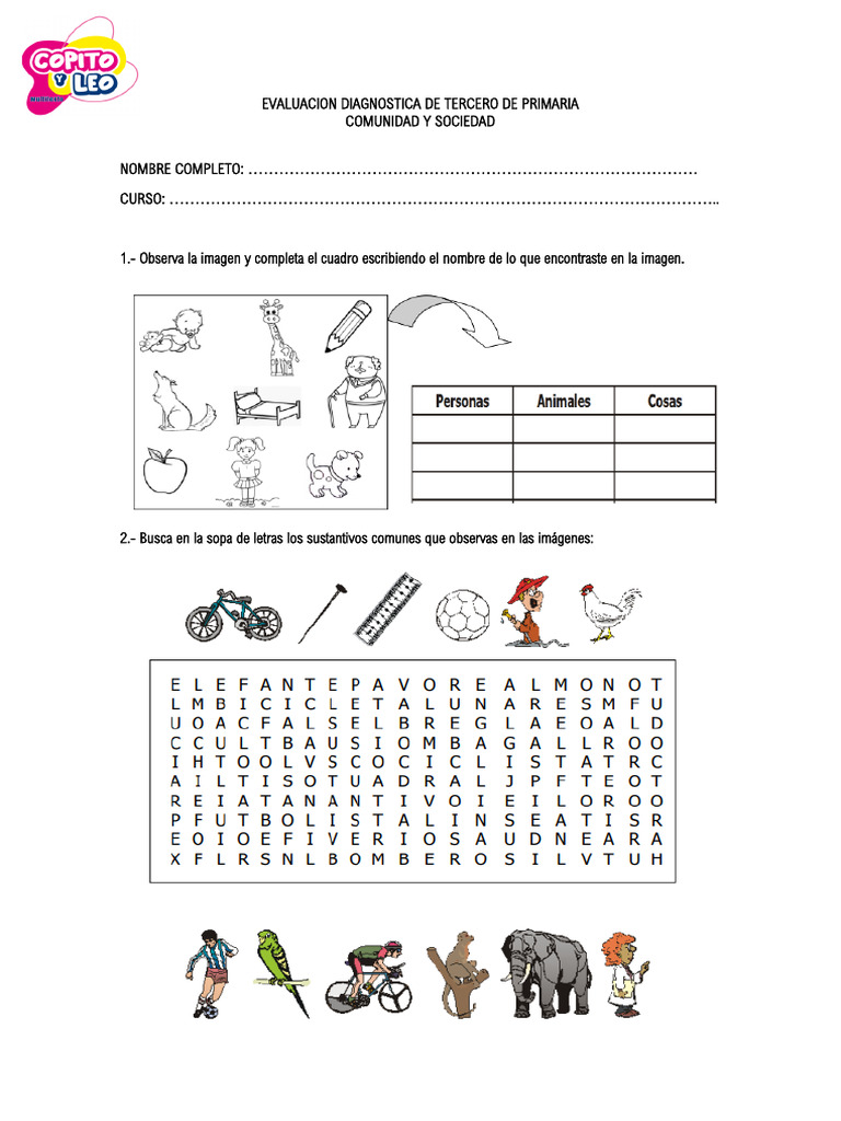 Evaluacion Diagnostica de Tercero de Primaria | PDF