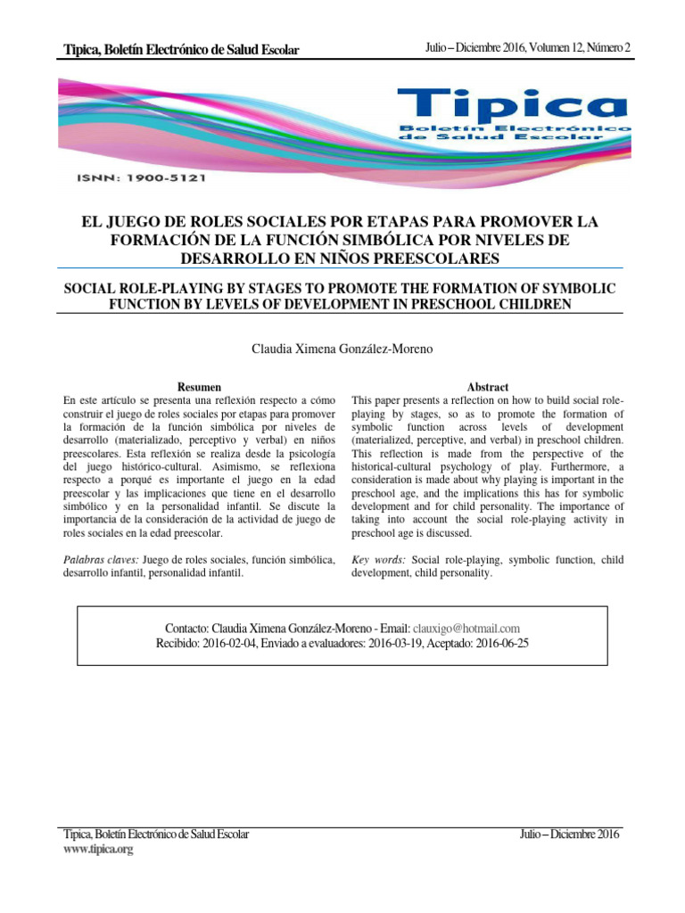 Juego de Roles y Desarrollo Infantil | PDF | Adultos | Experiencia
