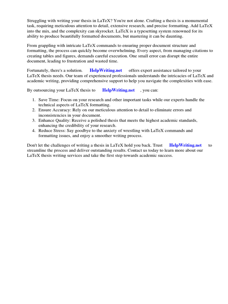 Writing Thesis In Latex Pdf Thesis Te X